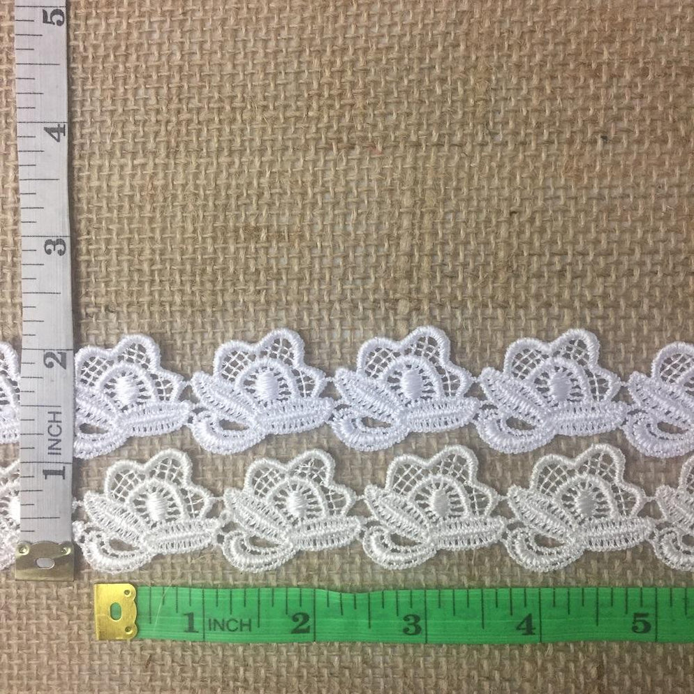 Trim Lace Rosettes Venise by the Yard, 1.25" Wide. Available in Multip ...