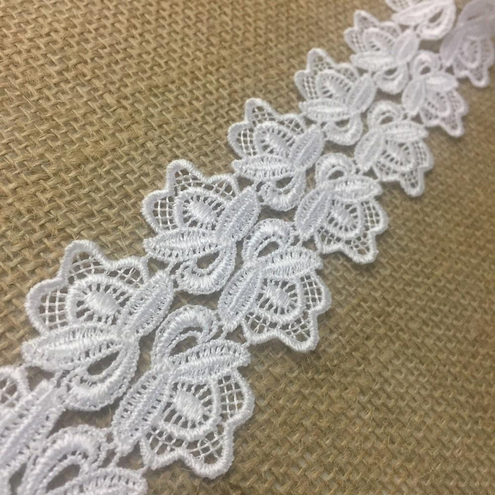 Trim Lace Rosettes Venise by the Yard, 1.25" Wide. Available in Multip ...