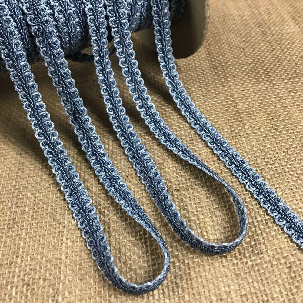 Gimp Braid Trim Denim Blue 2-Tone, 1/2" Wide by the yard Fancy. Multi ...
