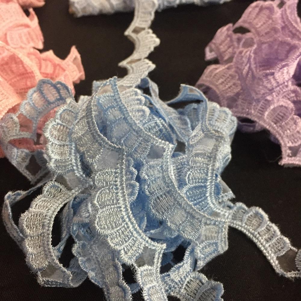 Shop Scalloped Lace Trim Embroidered Sheer Organza — Amore Lace and Fabrics
